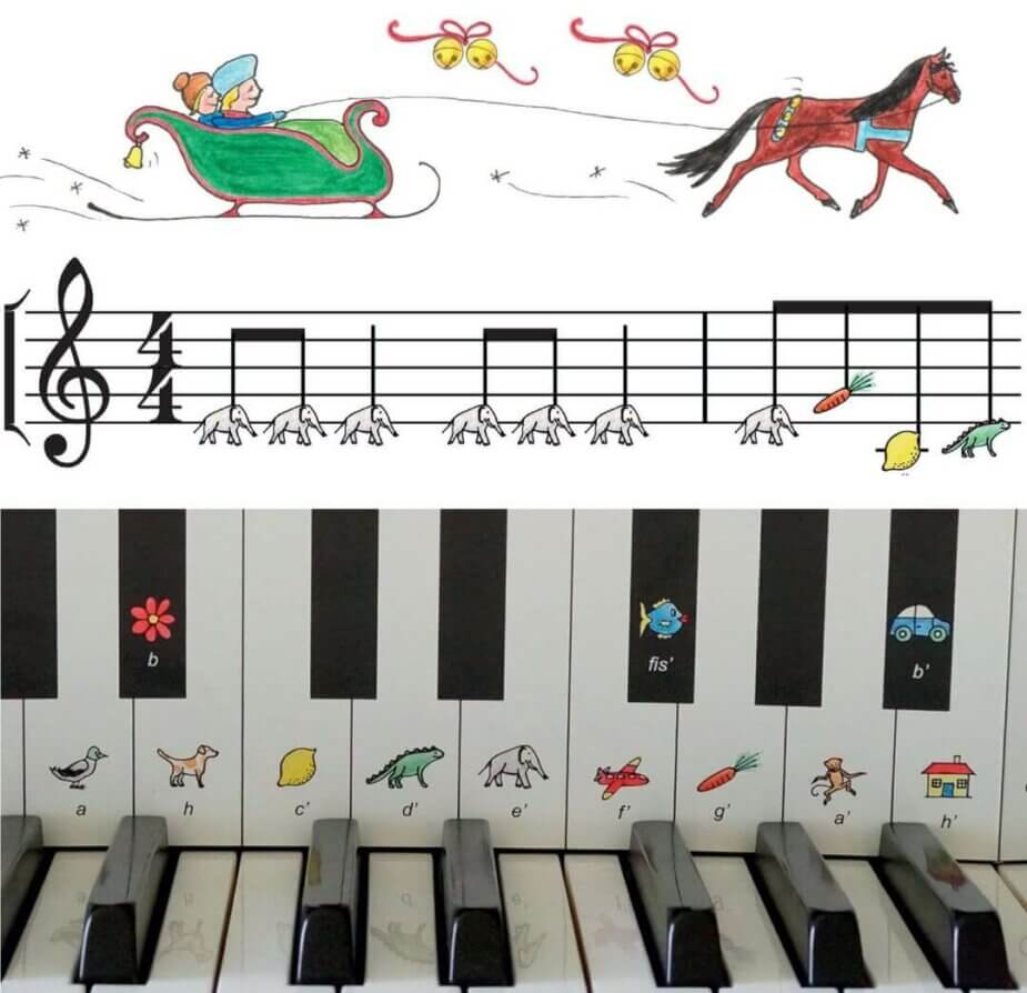 Lær noder med Klaverleg for børn og begyndere